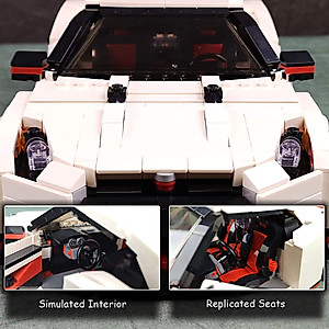 Nifeliz Mini Sports Race Car GTRS MOC Building Blocks and Construction Toy, Adult Collectible Model Cars Set to Build, 1:14 Scale (1024 Pcs)