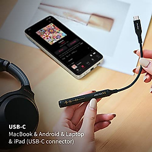 MAKTAR Spectra X2 Portable DAC/AMP [3.5mm Jack to USB-C], High Resolution Lossless 32bit / 384kHz Headphone Amplifier, Compatible with iPad, MacBook, Android, Laptop