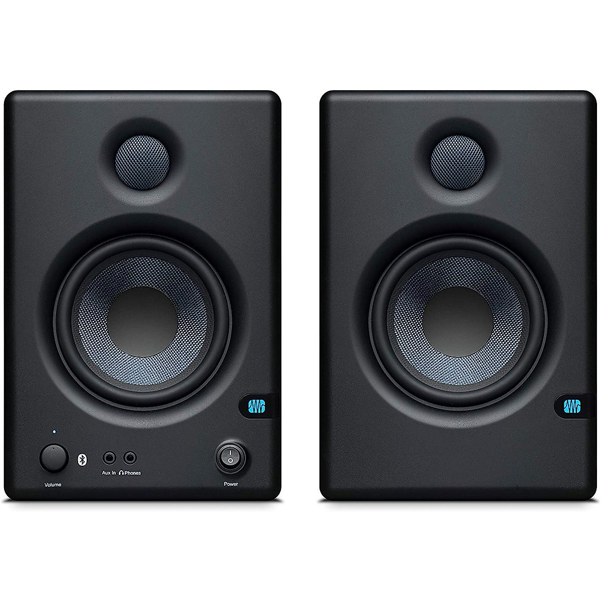 PreSonus Pair of Eris E3.5 BT 2-Way Studio Bluetooth Monitors with Studio One Prime DAW Studio Magic and Plug-in Suite Software Pack and LyxPro Condenser Recording Microphone Kit and Headphones