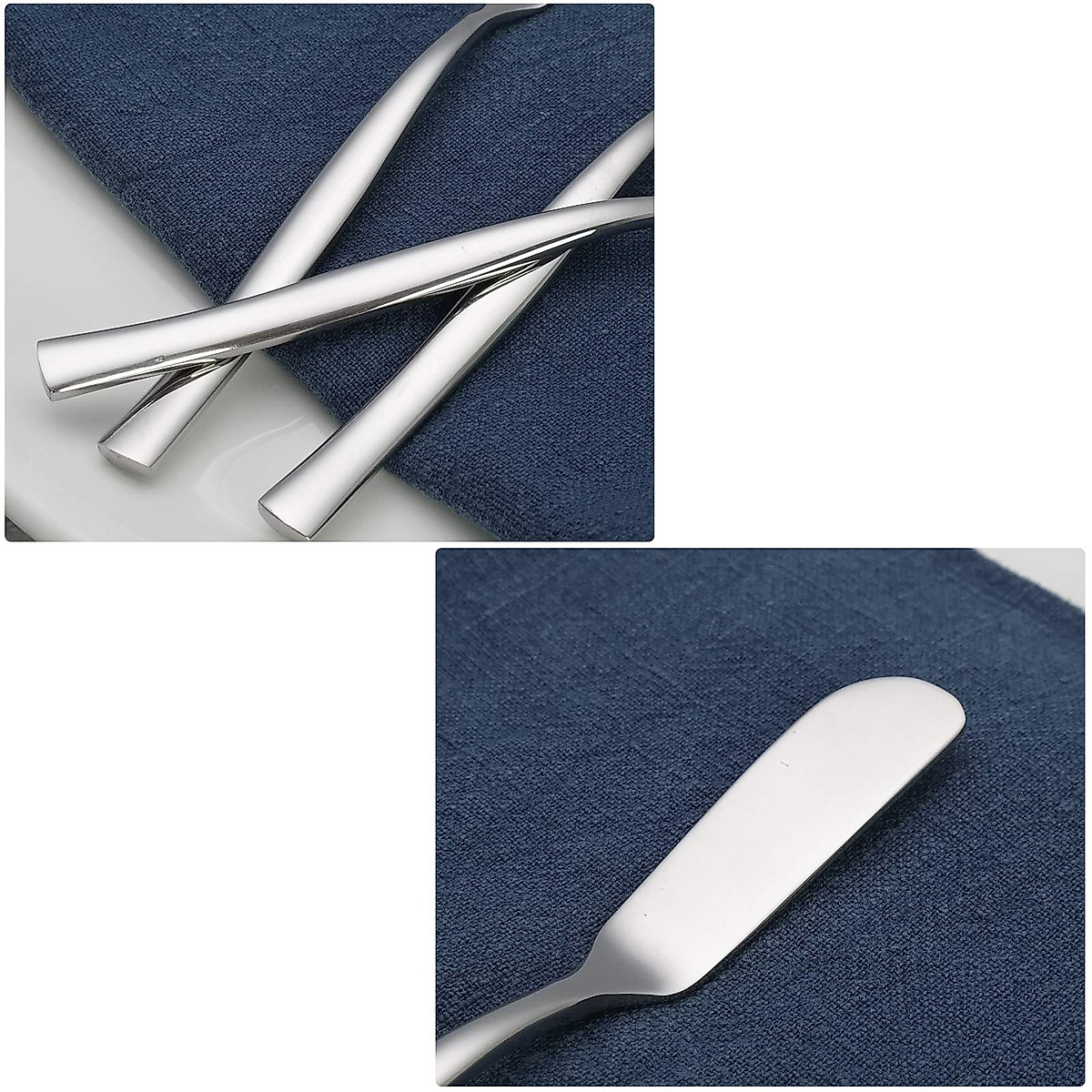 Xowine Stainless Steel Butter Knife Set of 12, Spreader Knives