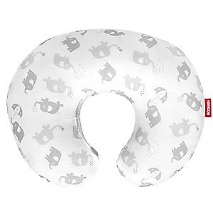 Nursing Pillow Cover Grey Elephant for Infant, Snug Fits Boppy Nursing Pillows Breastfeeding Nursing Pillow Slipcovers Super Soft for Breastfeeding Moms