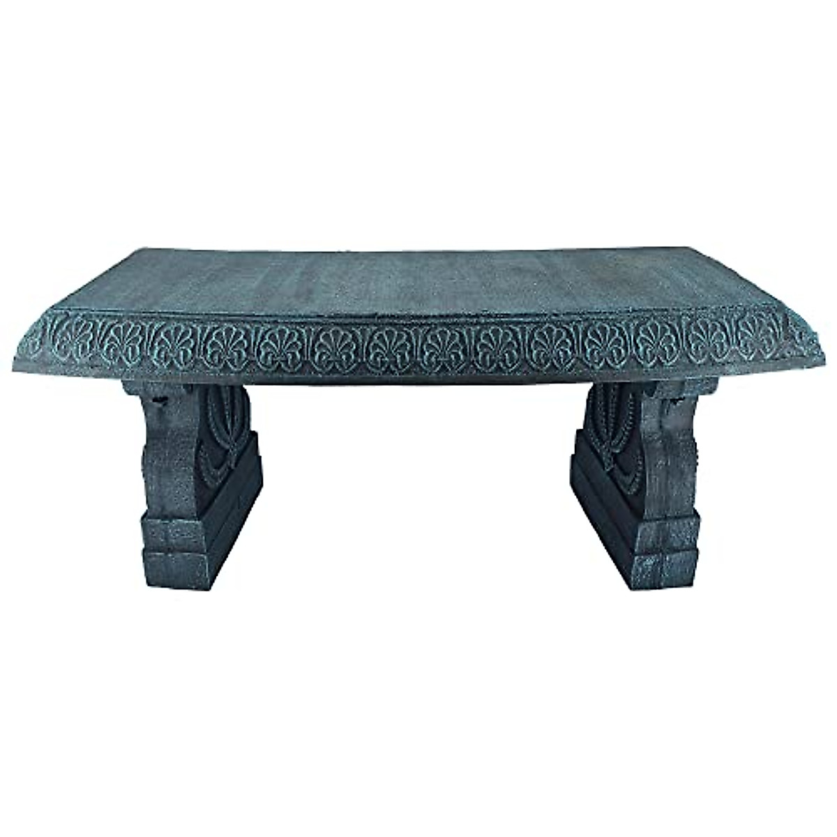 Arcadia Garden Products BE01 Fiberclay Garden, Outdoor Bench, Patio Seating for Front Porch Park Outside Furniture Decor, Brushed Teal