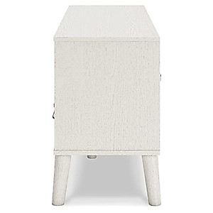 Signature Design by Ashley Aprilyn Contemporary Medium TV Stand up to 59" with 1 Drawer and 2 Shelves, White