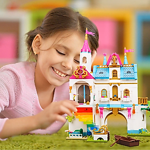 Friends Heartlake Castle Building Blocks Set, Girls Princess Castle Palace Building Bricks Kit, Educational STEM Toy Playset Creative Birthday Gift for Kids, Girls Aged 6+ (577 Pieces)