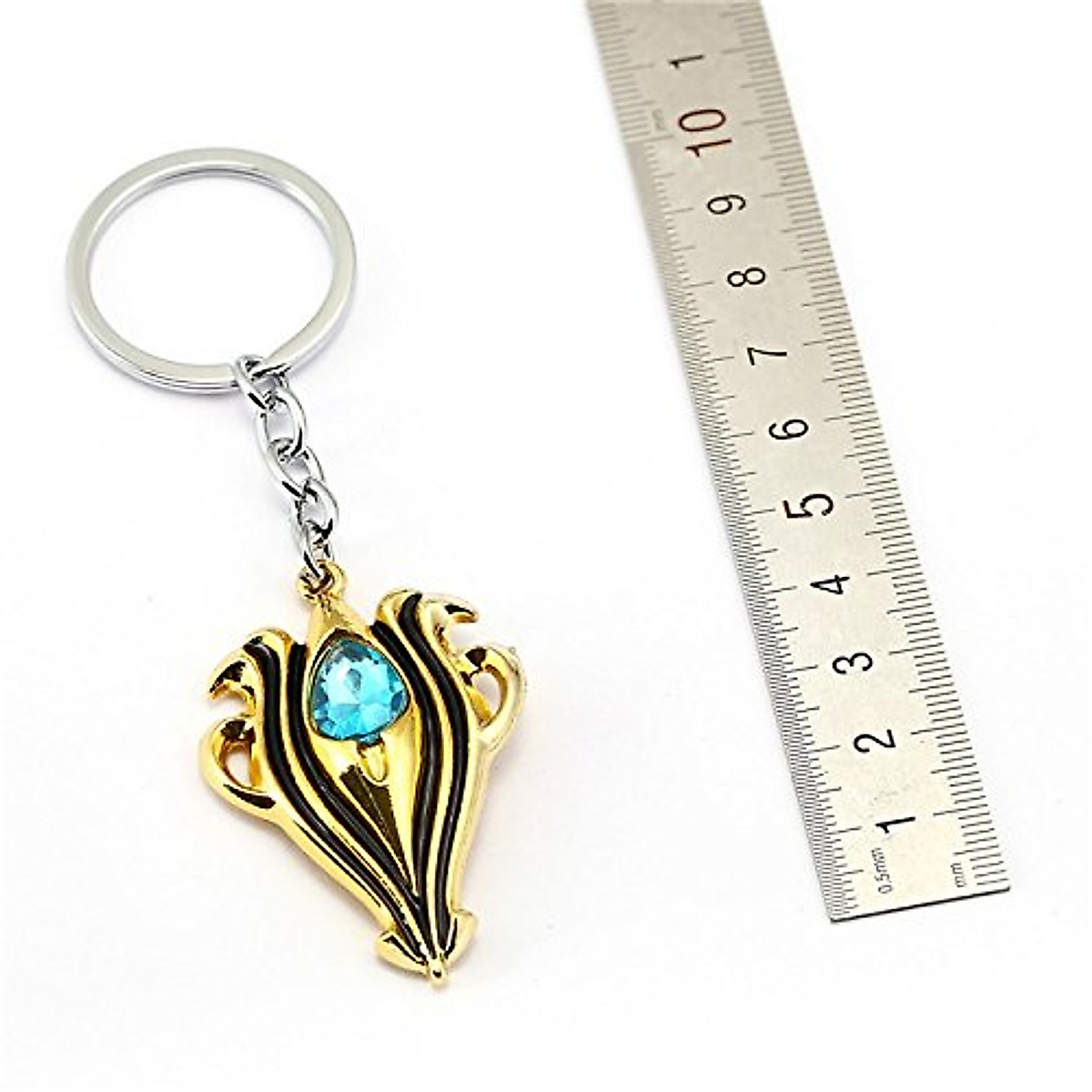 zheFanku Fire Emblem Fates - Azura's Pendant - Imitation Sapphire Pendant Keychain