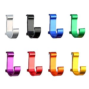 DGOL 8pcs Multicolor Aluminum Alloy Decorative Bathroom Wall Hooks Colorful Hat,Clothes,Bags Hanger