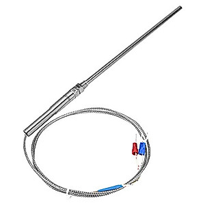 Thermopile Generator, Waterproof K Type Thermocouple, M8 150mm Thermocouple Wire Thread Type K Thermocouple Probe Temperature Sensor Wire 0 400℃ (1M)