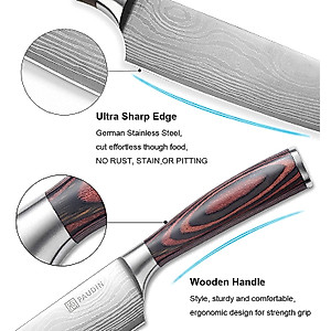 PAUDIN Chef Knife, Kitchen Utility Knife and Paring Knife