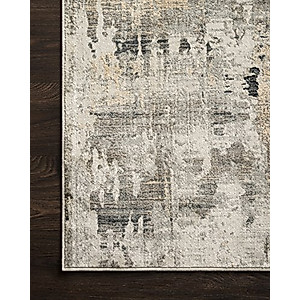 Loloi Cascade Collection Abstract Area Rug, 2'-7" x 12'-0", Ivory/Natural