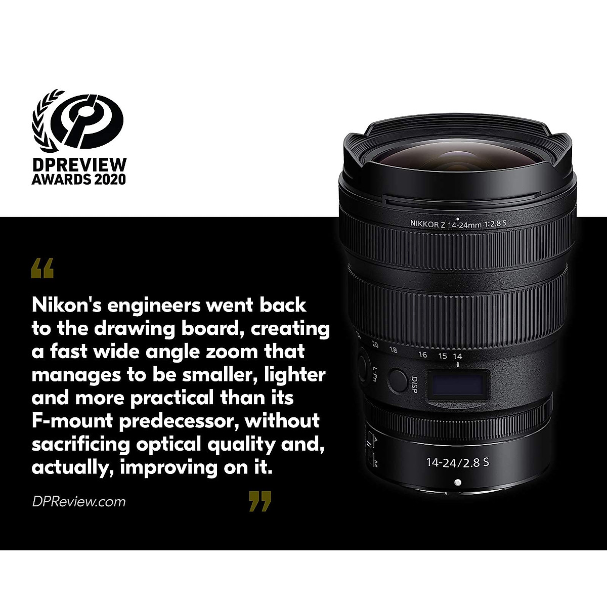 NIKON NIKKOR Z 14-24mm f/2.8 S Ultra-Wide Angle Zoom Lens for Nikon Z Mirrorless Cameras (Renewed)