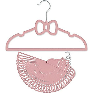 Velvet Hangers 20 Pack, 16" Non Slip Adult Hangers, 360 Degree Swivel-Hook, Ultra Slim Clothes Felt Hanger Space Saving, Durable & Cute for Coats, Jacket, Shirts, Dress (Velvet, Bow)