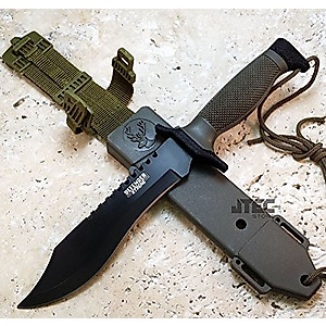 Tactical Bowie Survival Hunting Knife 12 Inch Military Combat Fixed Blade Jvr57