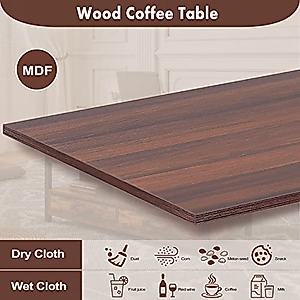 Winkalon Coffee Table, Lift Top Coffee Table with Storage Shelf and Pop up Adjustable Lift Tabletop, 41.7" Wood Coffee Tables for Living Room with 2 Drawers and Hidden Compartment(Espresso Coffee)