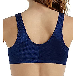 Leading Lady Women's Plus-Size Zig-Zag Weave Sleep Leisure Bra, Black, 50 B/C/D