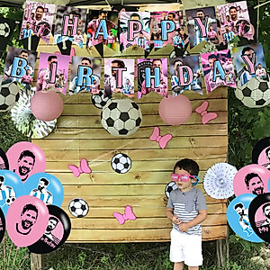 𝓜𝓮𝓼𝓼𝓲 𝓜𝓲𝓪𝓶𝓲 birthday party decoration supplies, 𝓜𝓮𝓼𝓼𝓲 𝓜𝓲𝓪𝓶𝓲 Soccer themed birthday party supplies include cupcake decoration, cake decoration, banners, balloons.