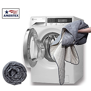 Ameritex Loveseat Cover Water-Resistant Quilted Furniture Protector with Back Nonslip Paws Slipcover for Dogs, Kids, Pets Loveseat Slipcover Stay in Place for Leather (Dark Grey, 54'')