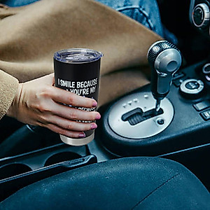 CTIGERS Funny Brother Tumbler with Lid and Straw Insulated Travel Mug Gifts for Brother from Sibling, Birthday,Christmas,Thank Giving Day,Wedding Gifts 20 oz BLACK