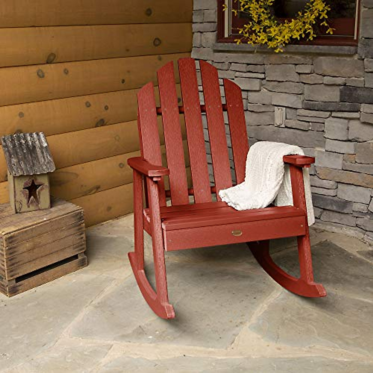 highwood Classic Westport Garden Rocking Chair, Rustic Red