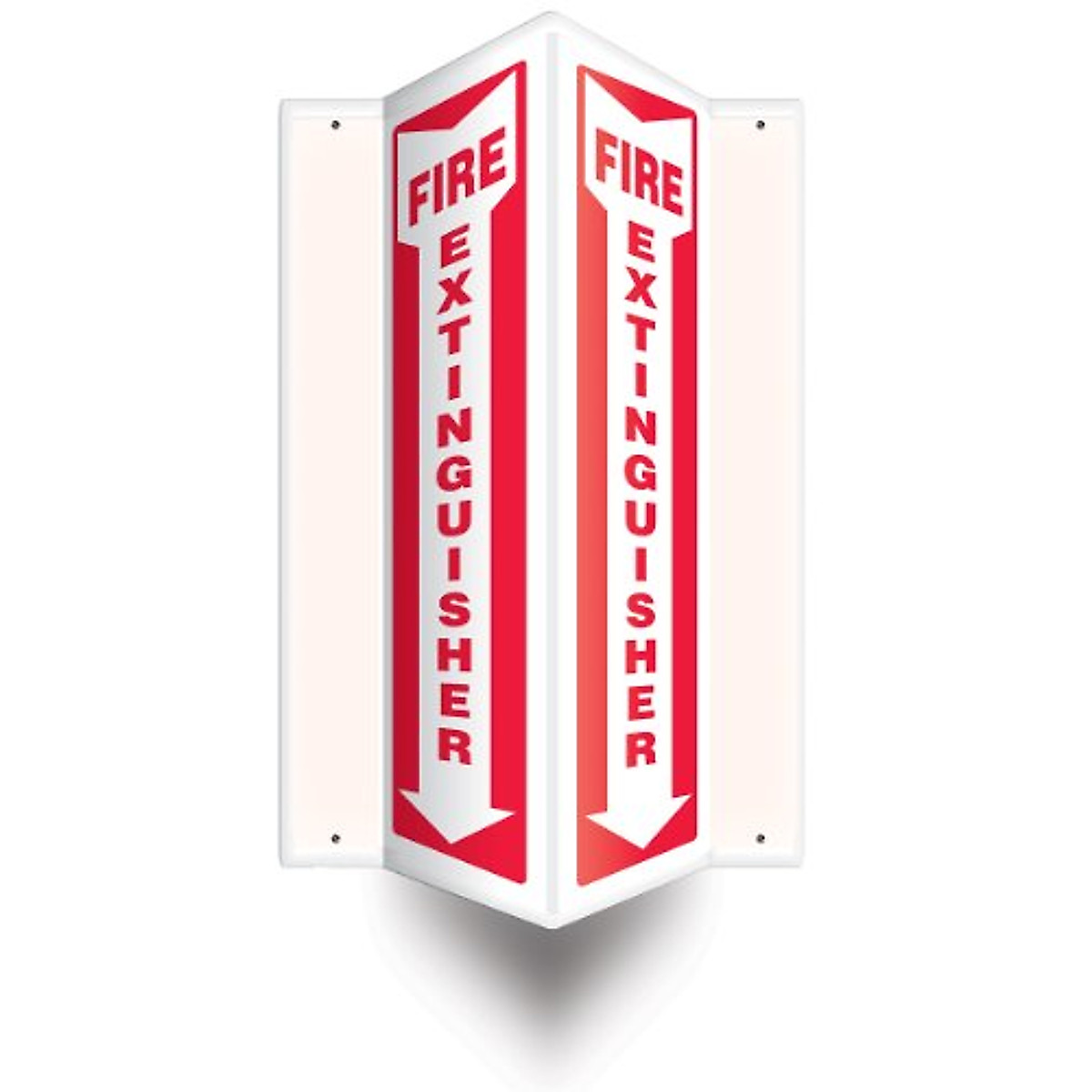 Accuform Fire Extinguisher 3D Projection Sign, 18"x4" High-Impact Plastic with Pre-Drilled Mounting Holes, Made in USA, PSP315