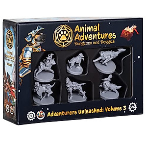 Steamforged Games Animal Adventures Doggies and Dungeons Volume 1-3 Miniatures Bundle (3 Items)