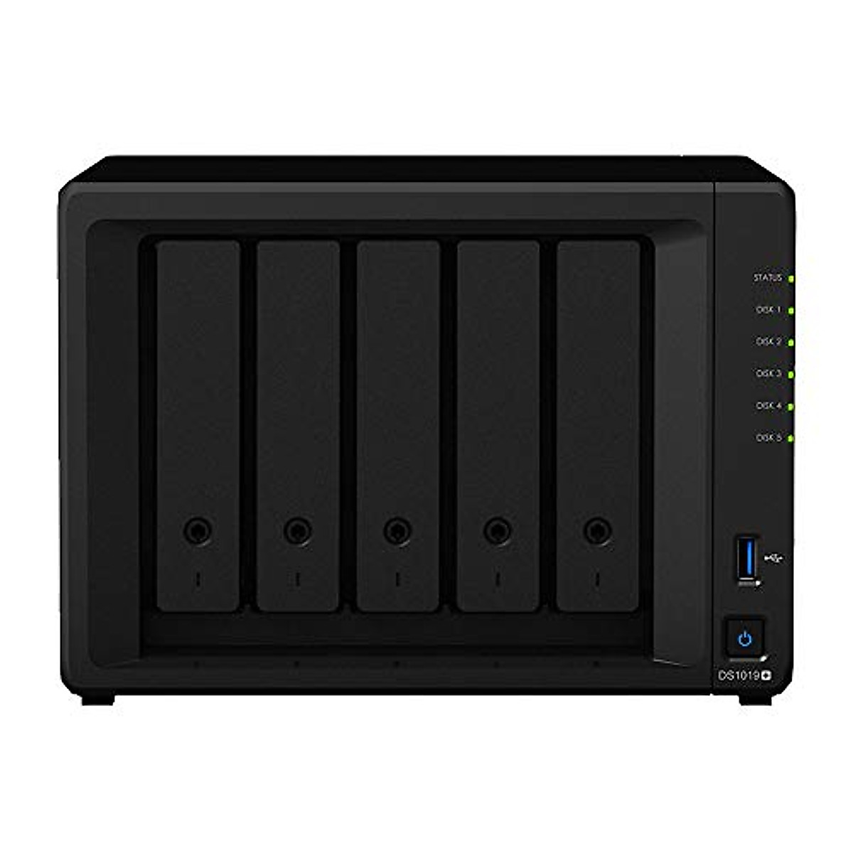 Synology DiskStation DS1019+ iSCSI NAS Server with Intel Celeron Up to 2.3GHz CPU, 8GB Memory, 20TB HDD Storage, DSM Operating System