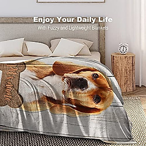 Artsadd Personalized Dog Memorial Blanket with Dog Pictures & Name Custom Pet Memorial Blanket Dog Remembrance Customized Bed Throw Blanket Sympathy Remembrance Made in USA