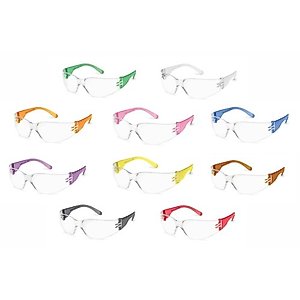 Gateway Safety 4699 StarLite Gumballs Safety Glasses, Clear Lens, 10 Colors Included (Pack of 10)