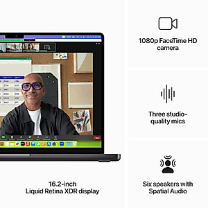 Apple 2023 MacBook Pro Laptop M3 Pro chip with 12‑core CPU, 18‑core GPU: Built for Apple Intelligence, 16.2-inch Liquid Retina XDR Display, 18GB Unified Memory, 512GB SSD Storage; Space Black