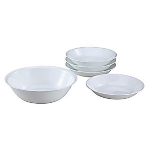 Corelle Livingware Winter Frost White 5-Piece Pasta Set