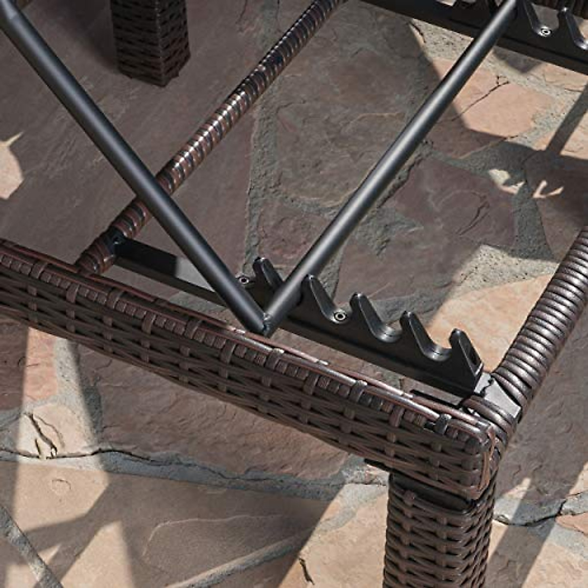 Christopher Knight Home Jamaica Outdoor Wicker Chaise Lounge with Water Resistant Cushion, Multibrown / Orange