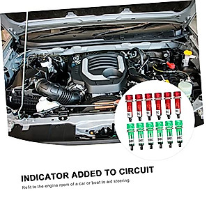 TEHAUX 20 Pcs Signal Light LED Panel Mini Light Truck Indicator Light Green Indicator Light Panel Mount Signal Flash Signal Light Power Signal Lamp Dc12v Car Warning Light Plastic