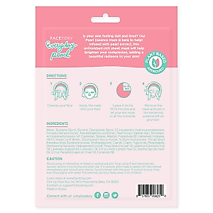 FACETORY K Beauty Face Mask Skin Care - Everyday PEARL Brightening Sheet Mask | Plant-Based with Pearl Essence (5 Pack)