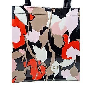 Ted Baker Camocon Retro Flood Small Pritnted Icon Tote Bag Grab Bag PVC, Black, Small