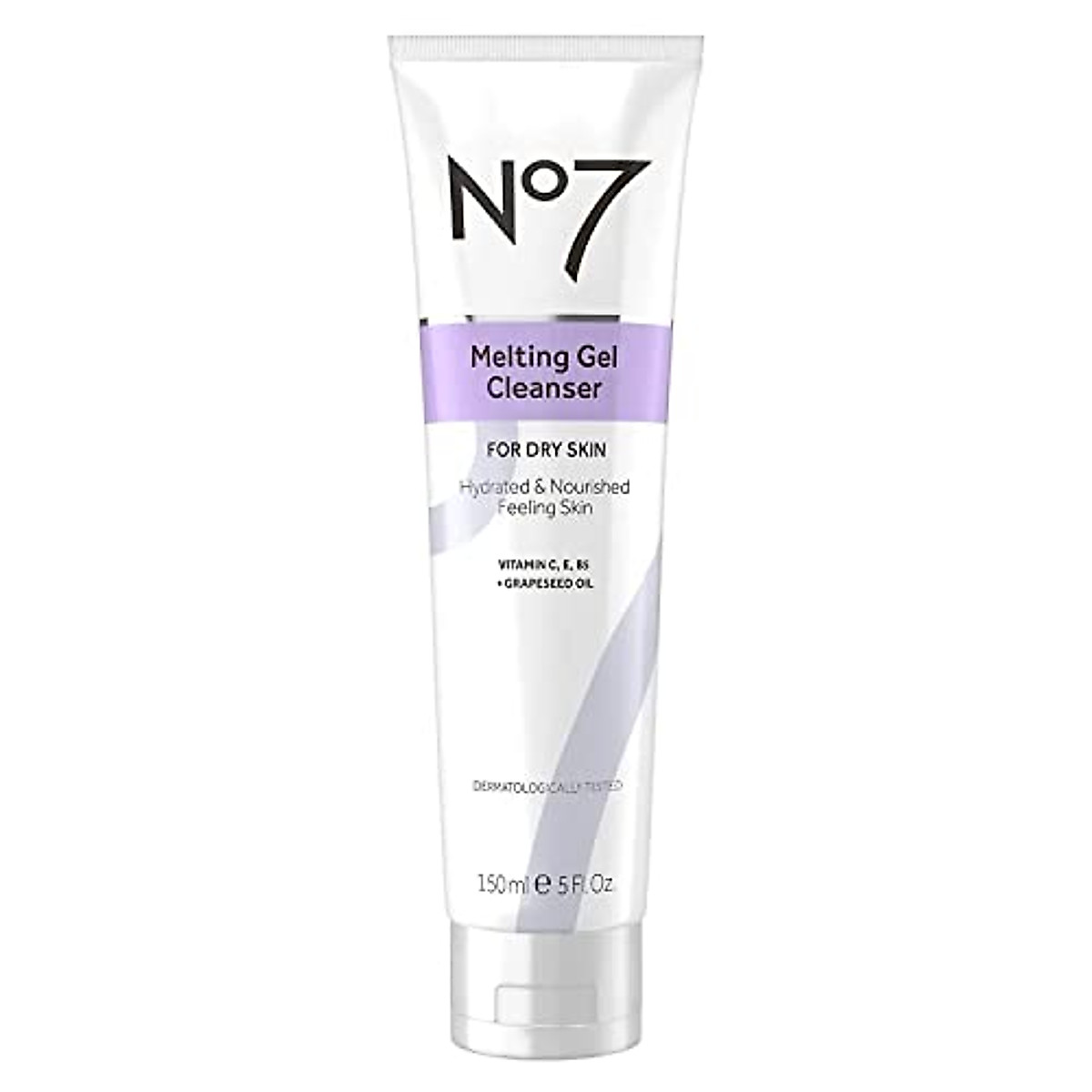 No.7 No7 Melting Gel Cleanser - Makeup Remover Balm with Vitamin C + Vitamin E - Hydrating Facial Cleanser for Dry Skin - Skin Balancing Milky Cleansing Balm (150 ml)
