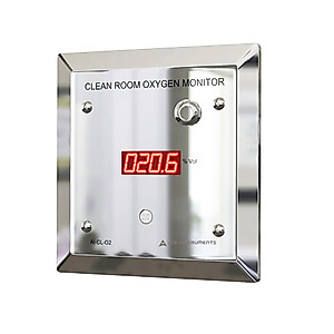 Clean Room Oxygen Monitor (Range: 0 to 25% Vol) for Nitrogen Purging, Pharmaceuticals, Chemical Labs, Clean Rooms Alongwith Factory Calibration Certificate | Model: AI-CL-O2