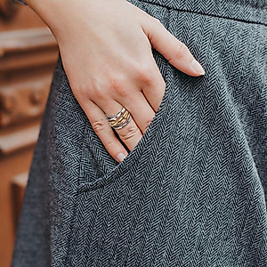 Jinbaoying Knot Cross Ring Enhancers for Women Statement Funky Trendy Love Fashion Engagement Ring Stainless Steel Silver Gold Rose Gold Plated Friendship Ring