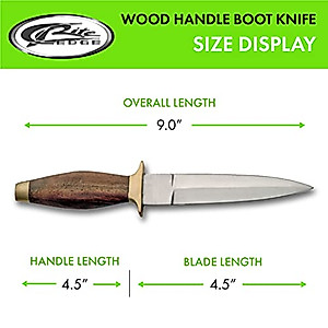 SZCO Supplies Wood Handle Boot Knife