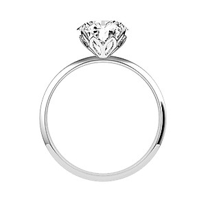 2 Carat (ctw) Center Moissanite engagement rings for women 10K 14k 18K gold ring Platinum Plated Silver Princess moissanite rings -3921