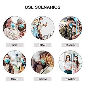 Disposable Face Mask - 50pcs Comfortable Protective Mouth Cover,Printed Cheetah Face Mask Adults, 3-Ply Breathable Safety Mask for Indoor Outdoor Home Office Travel (Leopard)