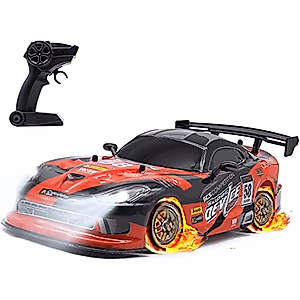 Fistone RC Drift Racing Cars, 1/16 4WD 2.4G Remote Control High Speed Racing Vehicle with 4 Spare Speed Tires Hobby Toys for Boys Kids and Adults