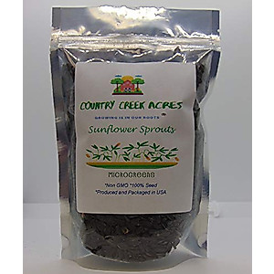 Sunflower Sprouting Seed, Non GMO - 16 oz - Country Creek Acre Brand - Sunflower Seed for Sprouts, Garden Planting, Cooking, Soup, Emergency Food Storage, Gardening, Juicing, Cover Crop