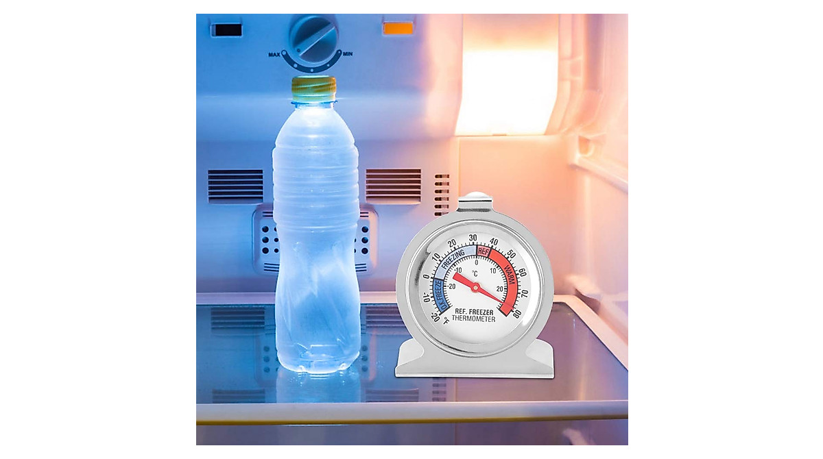 Stainless Steel Freezer Thermometer - Accurate Refrigerator Temperature ...
