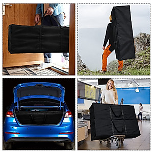 2 Pcs Large Sports Duffel Bag for Travel Camping Sports Equipment Storage Waterproof Foldable Long Luggage Storage Bag for Camping, Tent, Tripod, Gym, Fishing, Black(47 Inch)