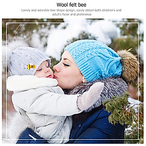 10Pcs Wool Felt Bee Mini Crafts Bees Bee Ornament for Shower Easter Party Home Cap Decoration DIY Handmade Craft