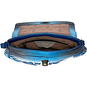 Anna by Anuschka Medium Flap-Over Crossbody, Summer Bloom Blue