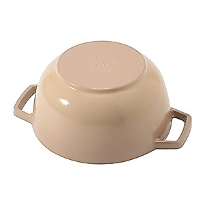 staub Wa-NABE 40501-001 Linen L Vintage Knob Specifications 7.9 inches (20 cm) Handed, Cast Iron Pot, Rice Cooking, 3 Pieces, Induction Compatible, Japanese Authentic Product with Serial Number