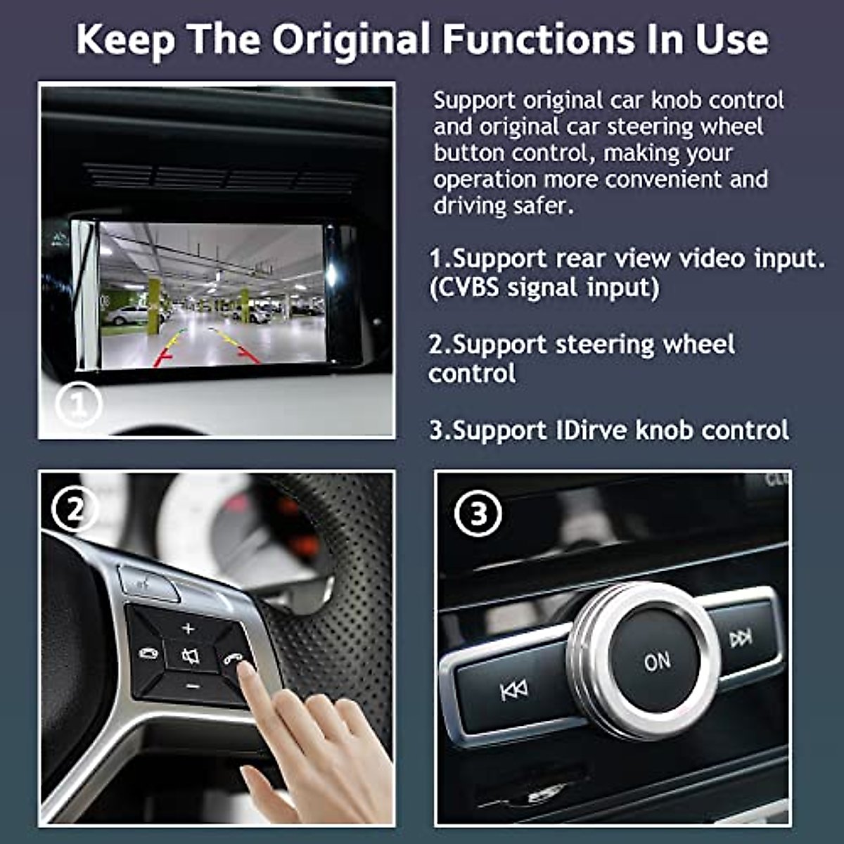 CARABC 2.0 Wireless Carplay Fit for Apple Carplay&Android Auto, Fit for Mercedes Benz A/B/C/E/CLA/GLA/GLK/ML/SLD with NTG4.5 System - Bluetooth, Mirror Link, Siri Voice, USB, DVR and Camera Input Etc