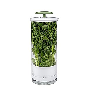 Goodful Herb Keeper Preserver, Designed for Optimum Breathable Airflow for Maximum Freshness, Water Line Ensures the Use of the Right Amount of Water, Stores in your Refrigerator