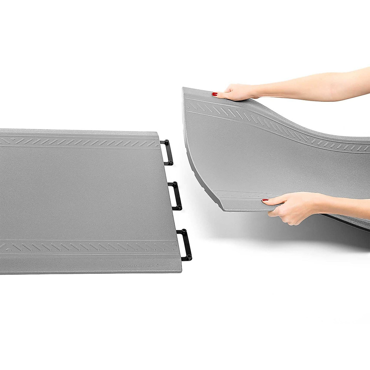 WeatherTech ComfortMat Connect, 24 by 36 Inches Anti-Fatigue End Mats, Carbon Fiber Pattern, Grey - Set of 2