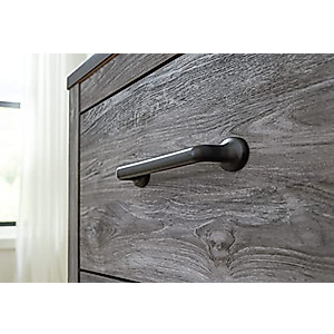 Signature Design by Ashley Bronyan 2 Drawer Nightstand, 22"W x 16"D x 25"H, Gray Plank